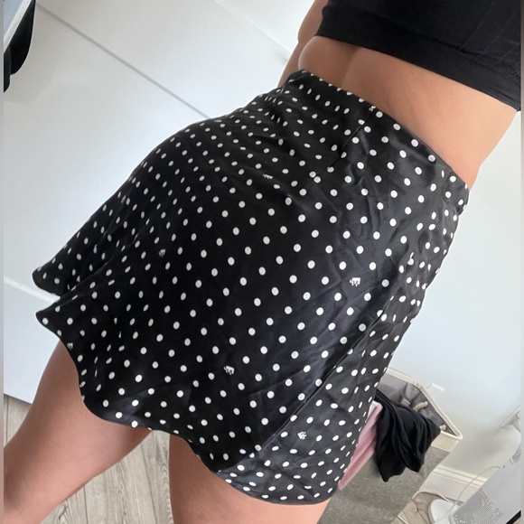 From Future | Skirts | Polka Dot Mini Skirt Black And White | Poshmark